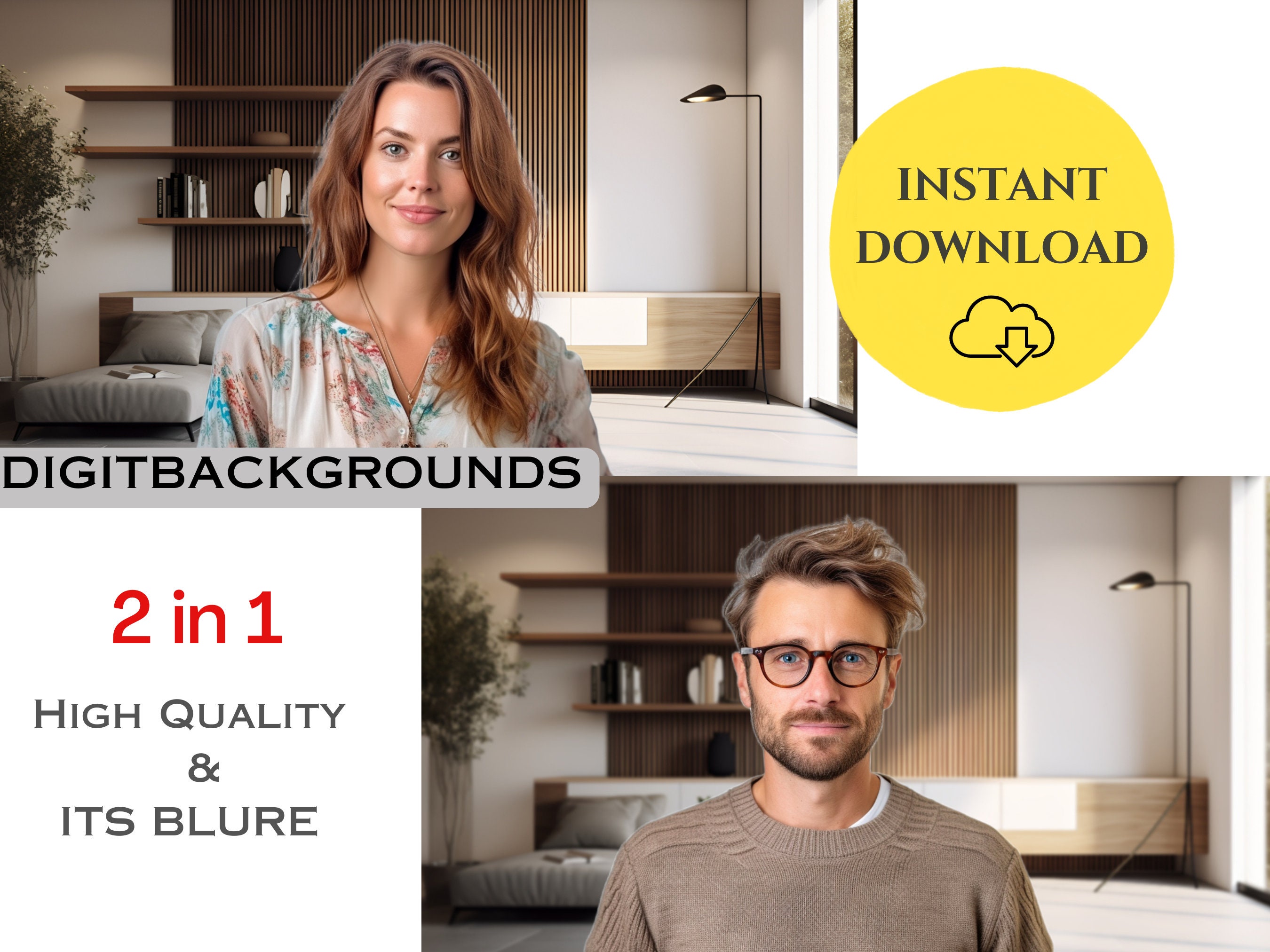 Bright Interior Background Zoom Meeting Zoom Virtual - Etsy