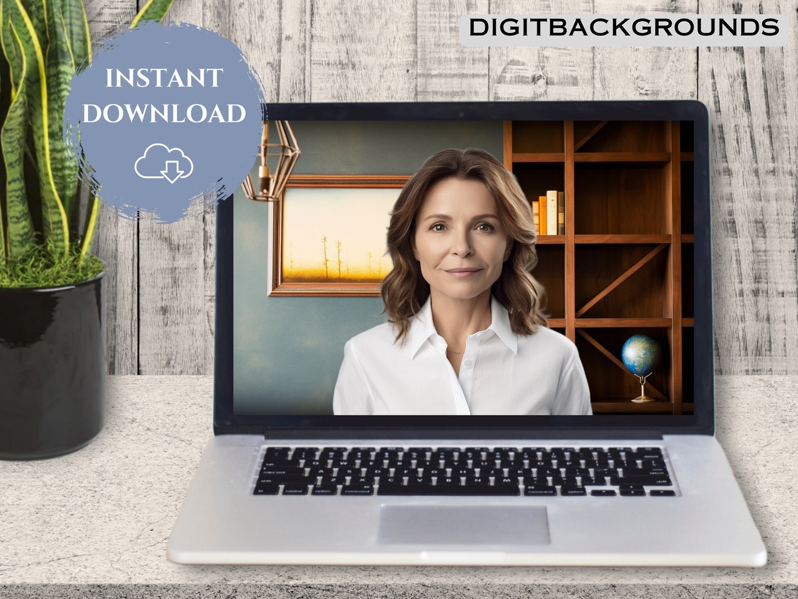 Shelf Virtual Backgrounds Minimalistic Zoom Backdrop Home Office ...