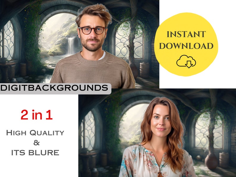 Fantasy Virtual Backgrounds Minimalistic Zoom Backdrop Home - Etsy