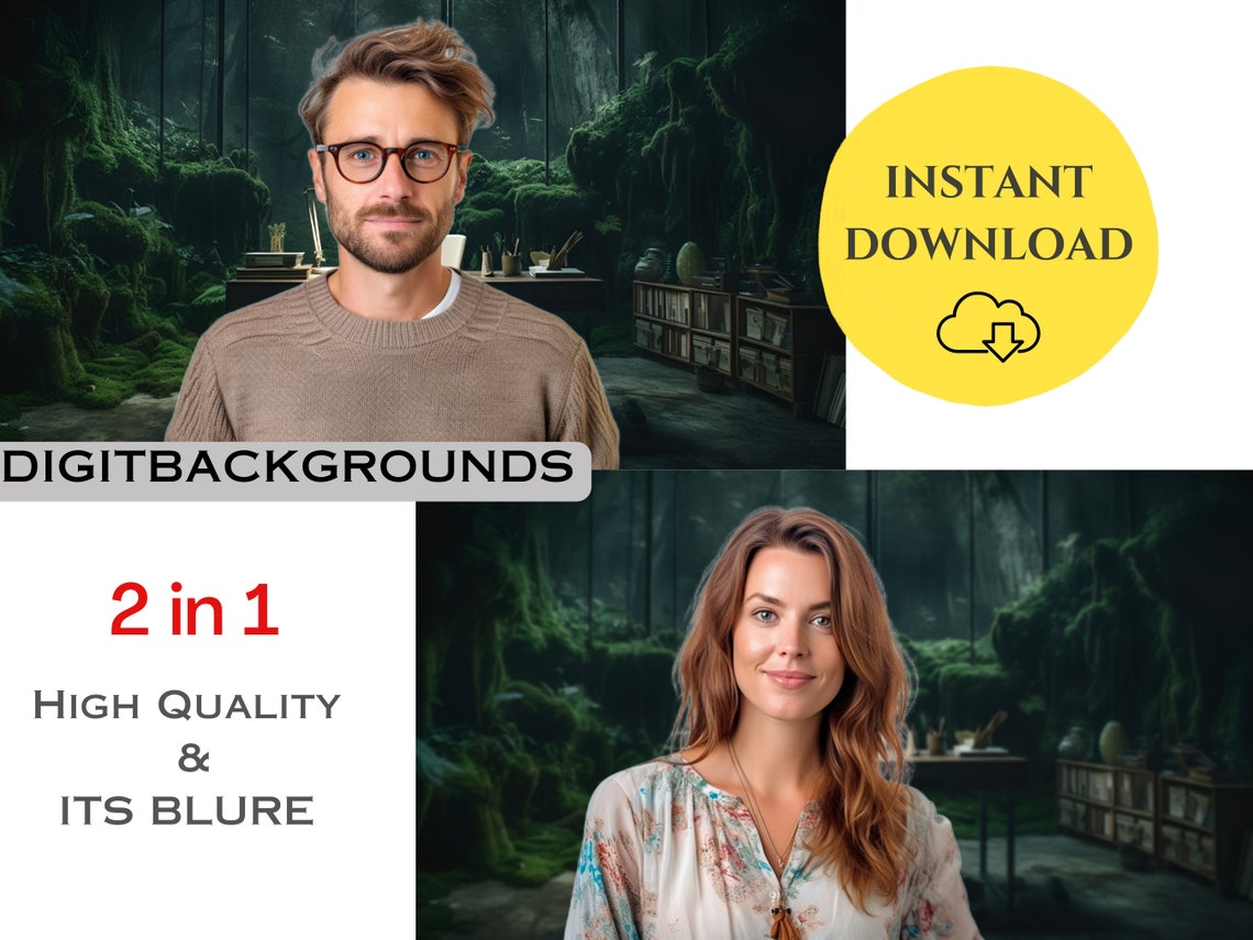 Fantasy Virtual Backgrounds Minimalistic Zoom Backdrop Home Office ...