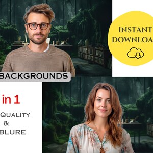 Fantasy Virtual Backgrounds Minimalistic Zoom Backdrop Home Office ...