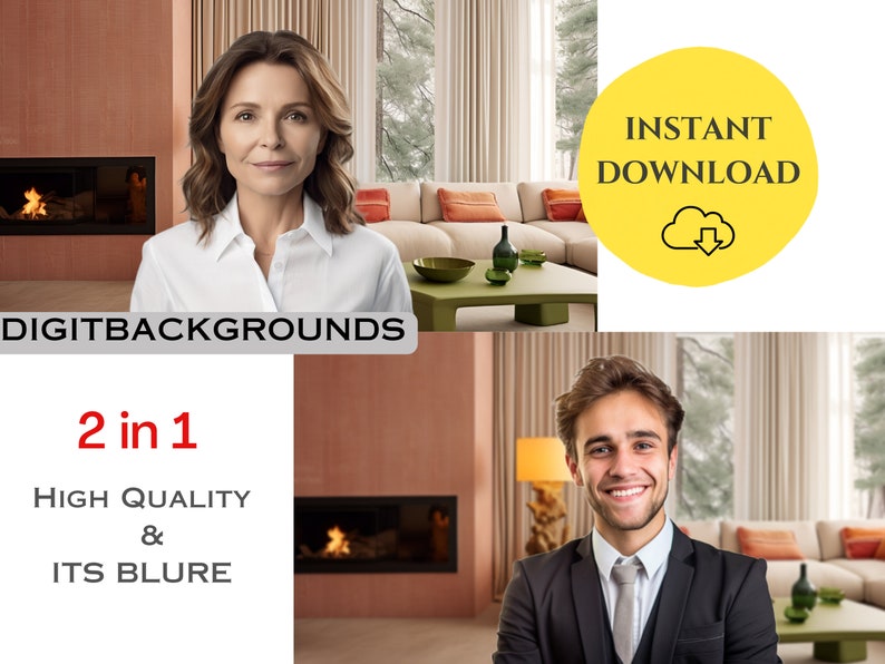 70's Interior Background, Zoom Meeting, Zoom Virtual Backgrounds ...