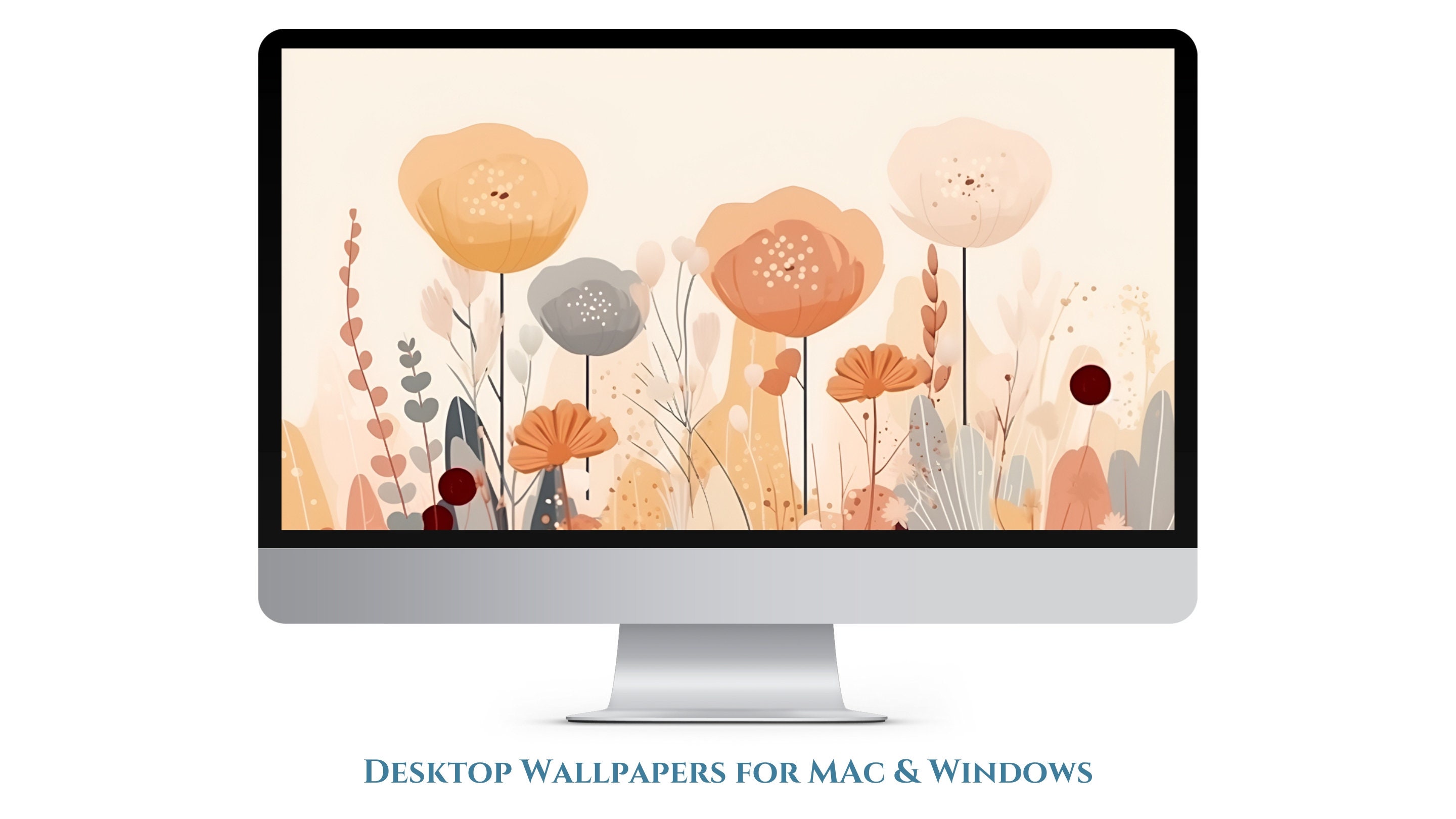 Floral Boho Desktop Background, Imac Wallpaper, Mac Desktop Wallpaper ...
