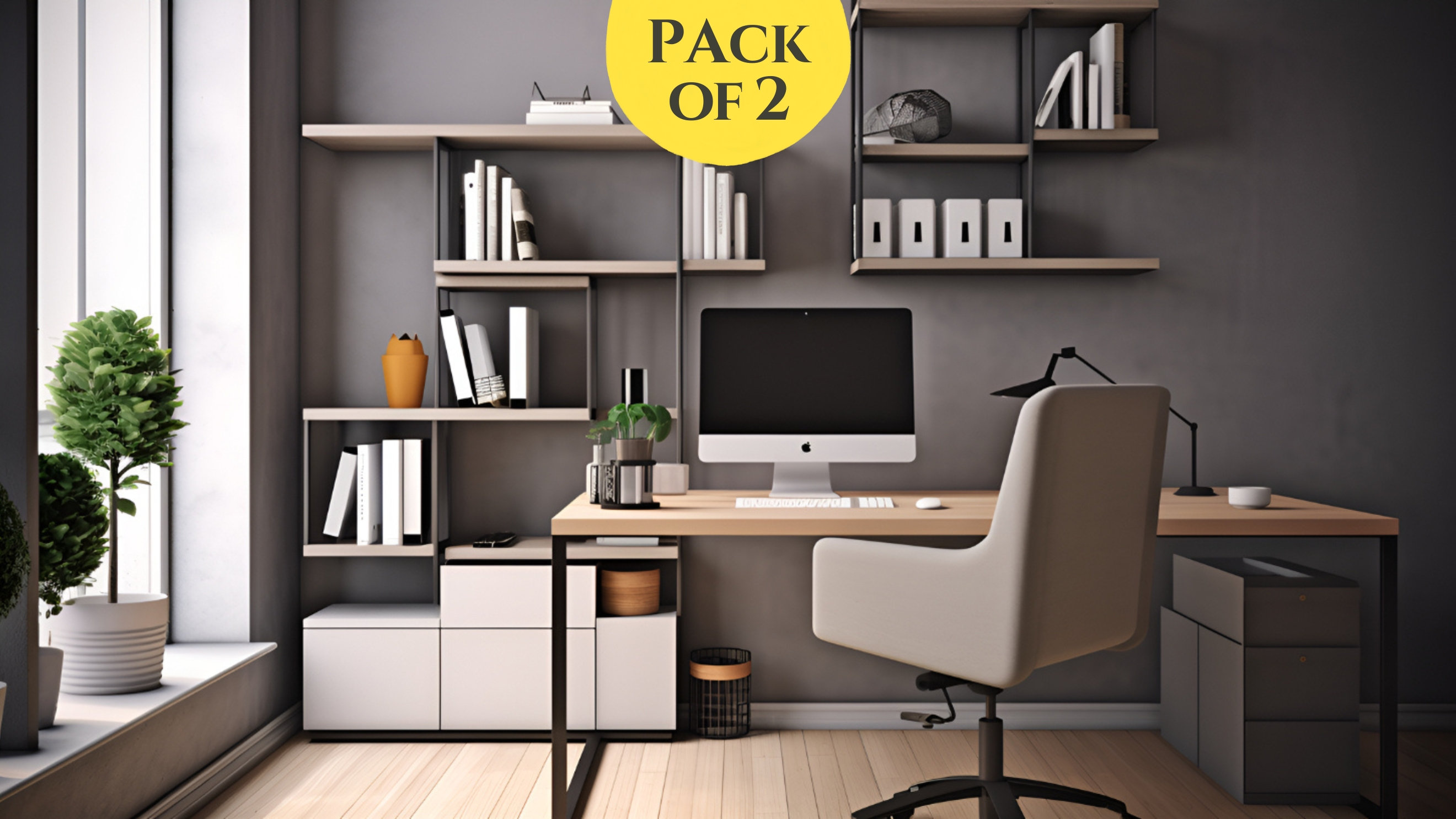 Gray Study Room Background Zoom Meetings Home Office - Etsy