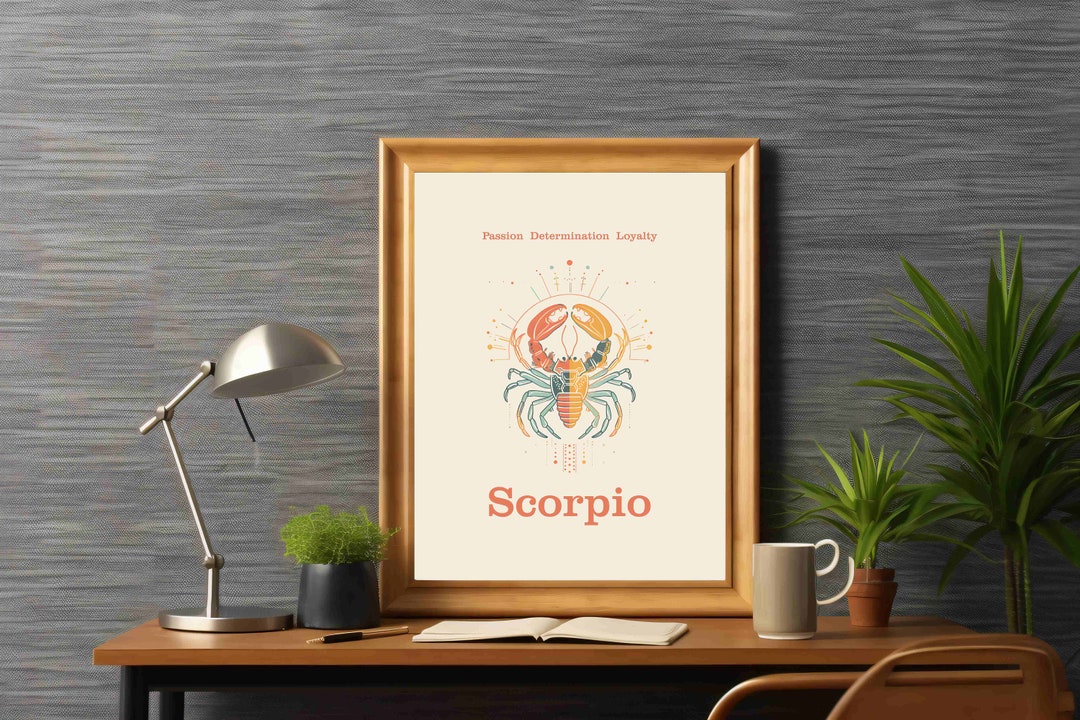 Scorpio Zodiac Sign Wall Decor Art Print, Instant Digital Download - Etsy