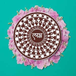Printable Shubh Labh Sticker for Diwali Decor, Instant Download - Etsy