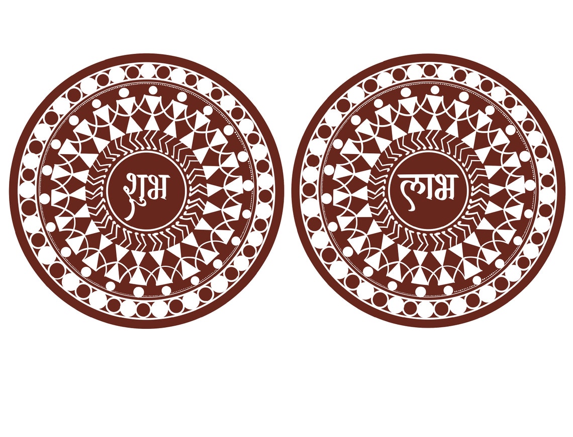 Printable Shubh Labh Sticker for Diwali Decor, Instant Download - Etsy
