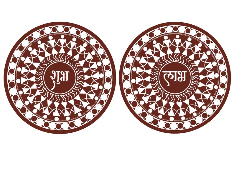 Printable Shubh Labh Sticker for Diwali Decor, Instant Download - Etsy