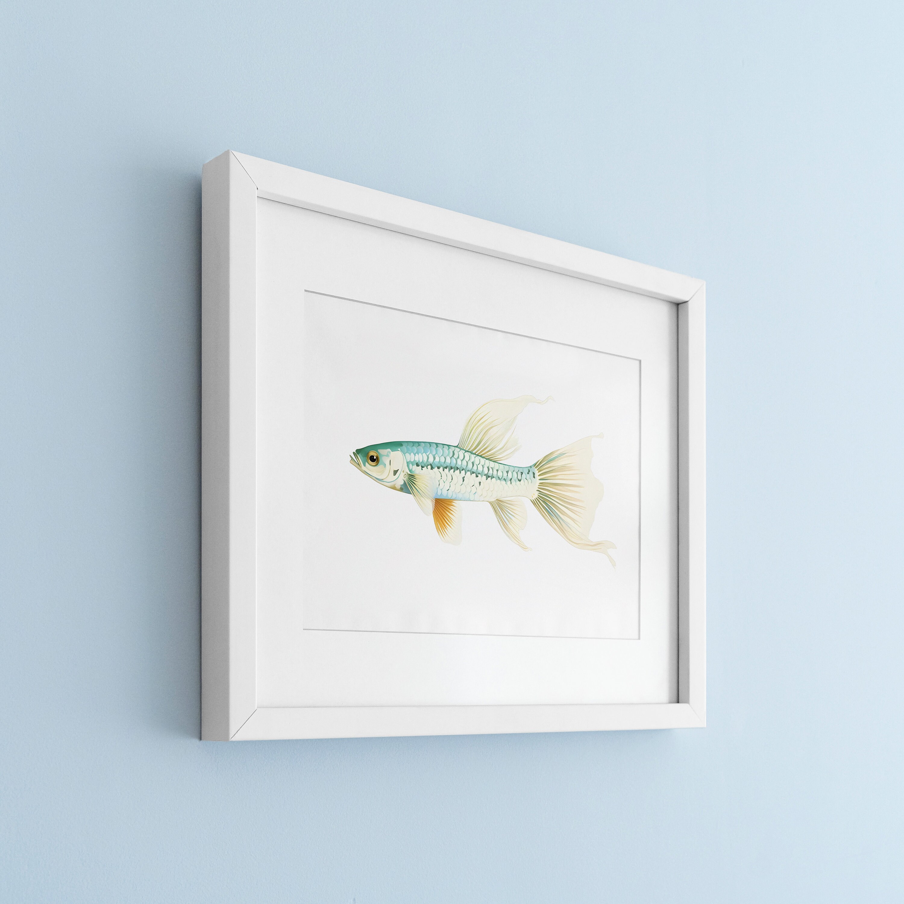 Guppy Print, Fish Print, Guppy, Wall Art, Wall Print, Fish Poster, Fish ...