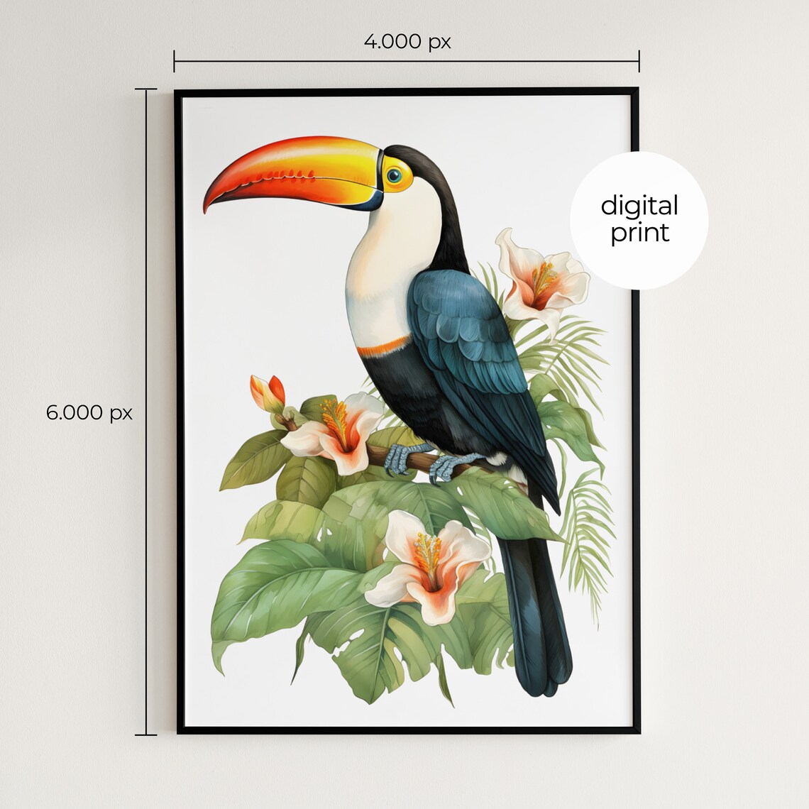 Toucan Print, Bird Print, Botanical Guide, Toucan, Wall Art, Wall Print ...