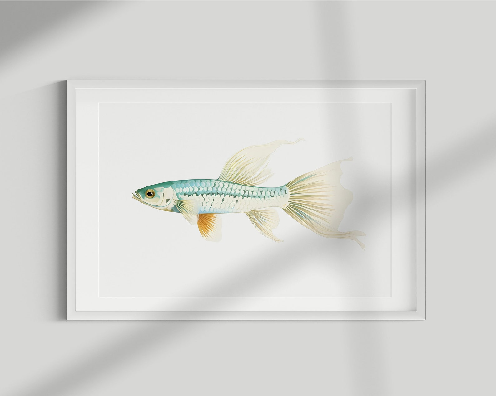 Guppy Print, Fish Print, Guppy, Wall Art, Wall Print, Fish Poster, Fish ...