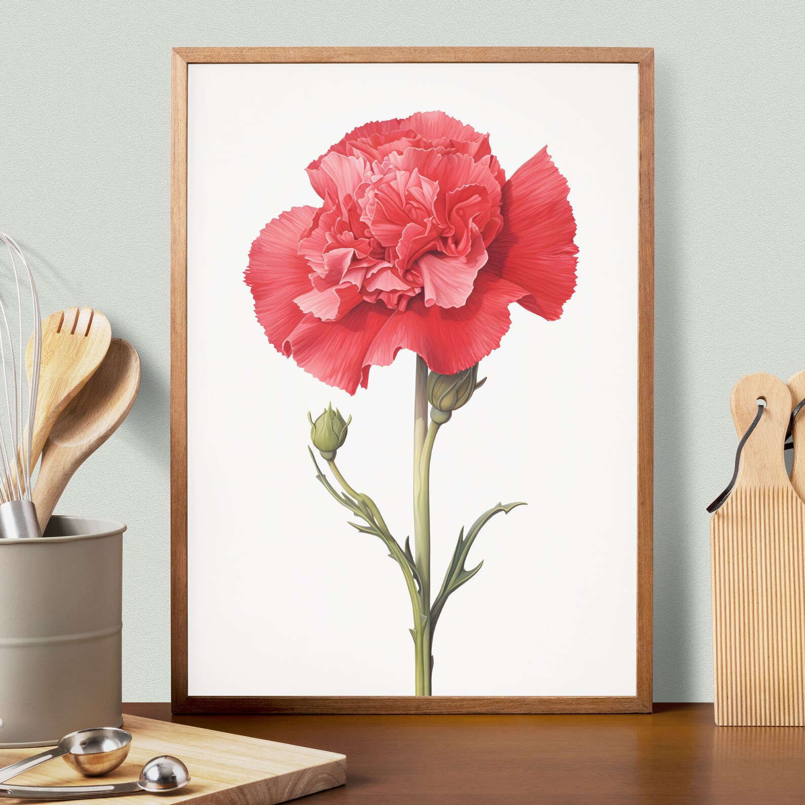 Carnation Print, Floral Print, Flower Print, Botanical Print, Carnation ...