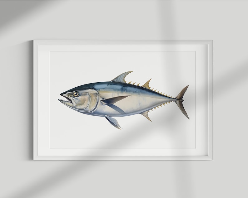 Tuna Print, Fish Print, Tuna, Wall Art, Wall Print, Fish Poster, Fish ...
