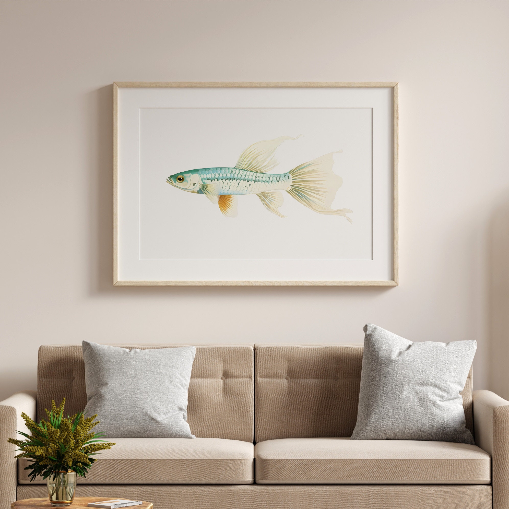 Guppy Print, Fish Print, Guppy, Wall Art, Wall Print, Fish Poster, Fish ...