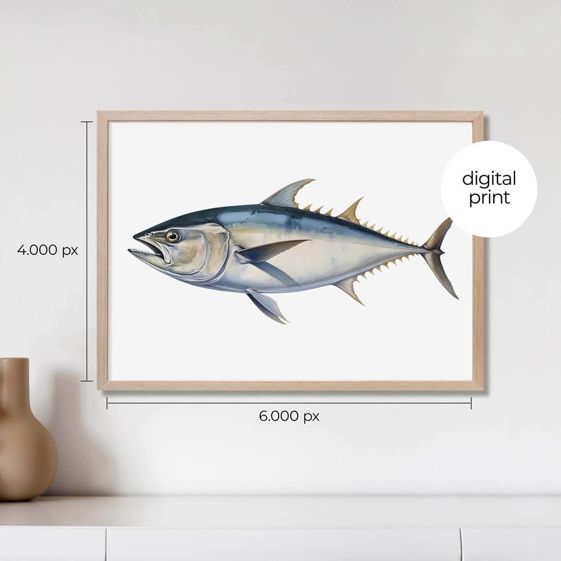 Tuna Print, Fish Print, Tuna, Wall Art, Wall Print, Fish Poster, Fish ...