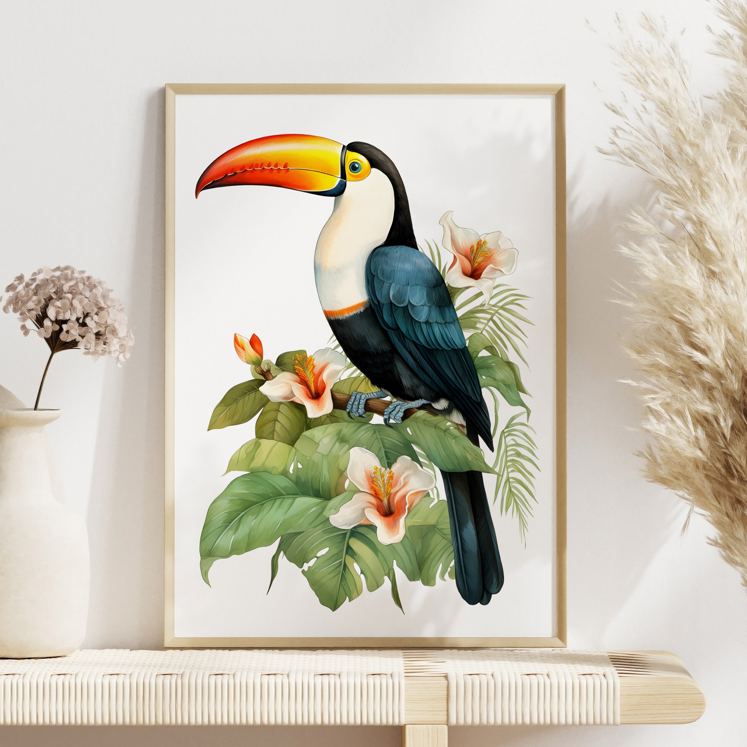 Toucan Print, Bird Print, Botanical Guide, Toucan, Wall Art, Wall Print ...