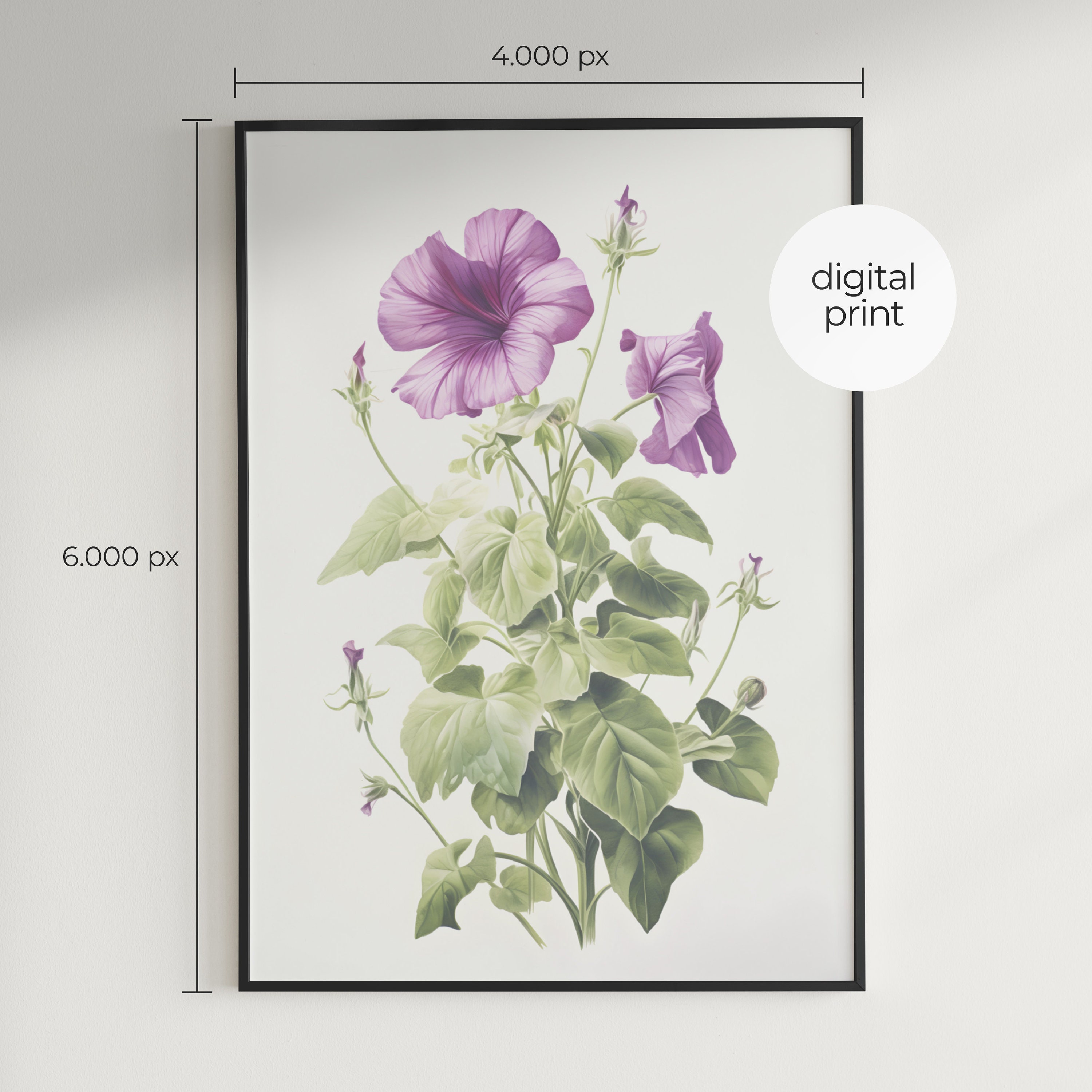 Petunia Print, Floral Print, Flower Print, Botanical Flower, Petunia ...