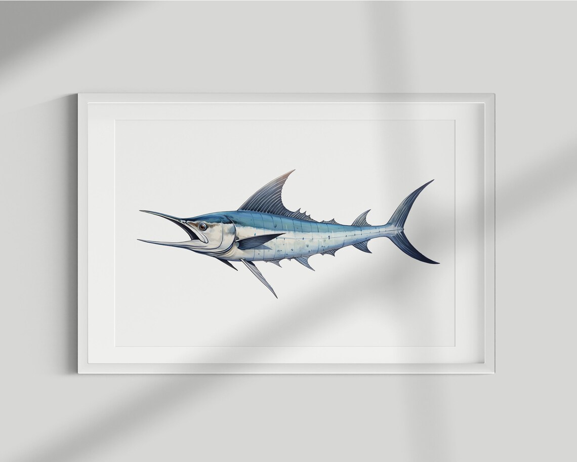 Swordfish Print, Fish Print, Swordfish, Wall Art, Wall Print, Fish ...