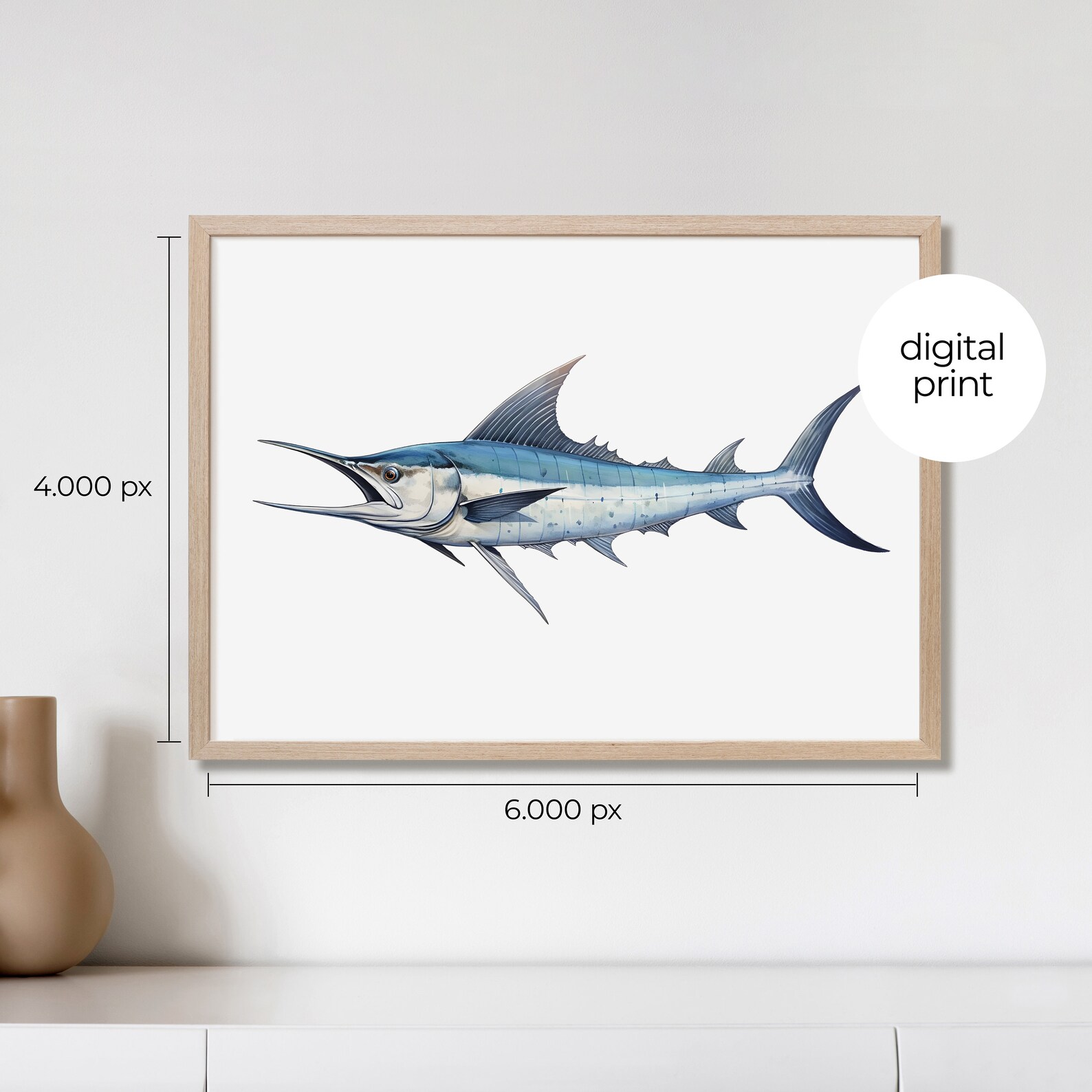 Swordfish Print, Fish Print, Swordfish, Wall Art, Wall Print, Fish ...