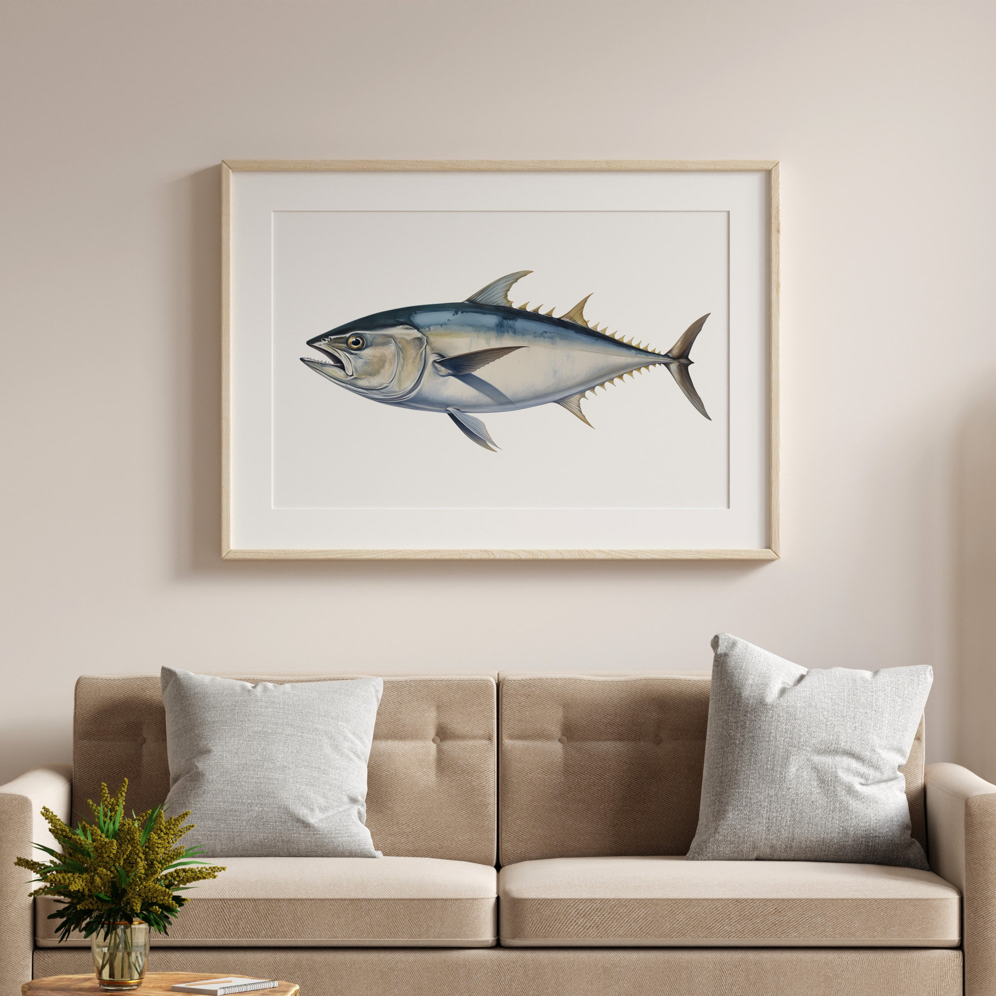 Tuna Print, Fish Print, Tuna, Wall Art, Wall Print, Fish Poster, Fish ...