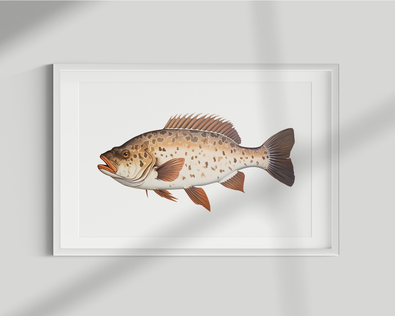 Halibut Print, Fish Print, Halibut, Wall Art, Wall Print, Fish Poster ...