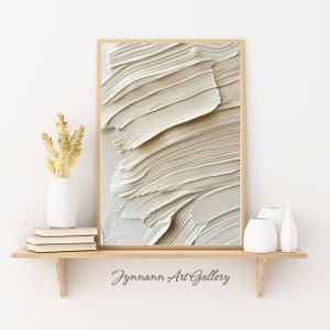 Japandi Wall Art Print, Neutral Minimalist Textured Paper Abstract Japanese Artwork, Wabi Sabi ...