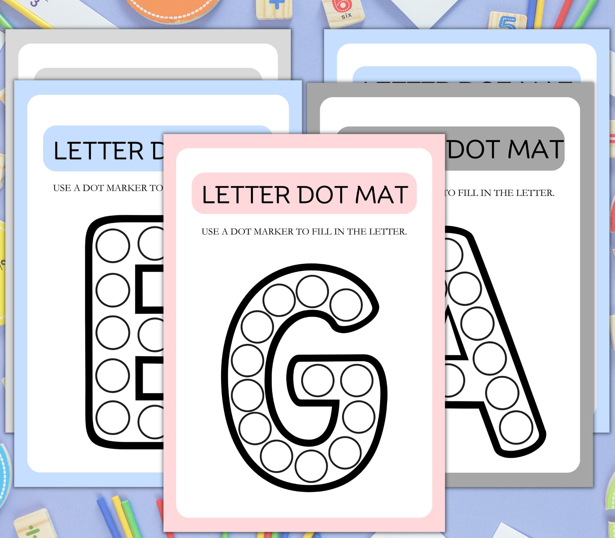 Preschool Alphabet Dot Mat Worksheets Printable Preschool Workbook ...