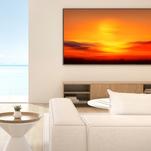 Frame TV Art Beach Sunset, Samsung Frame TV Art, Coastal Landscape ...