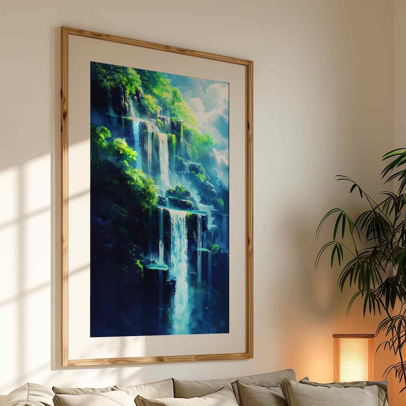 Set of 3 Hokusai Ukiyo-e Japanese Waterfall Wall Art, Japanese Poster ...