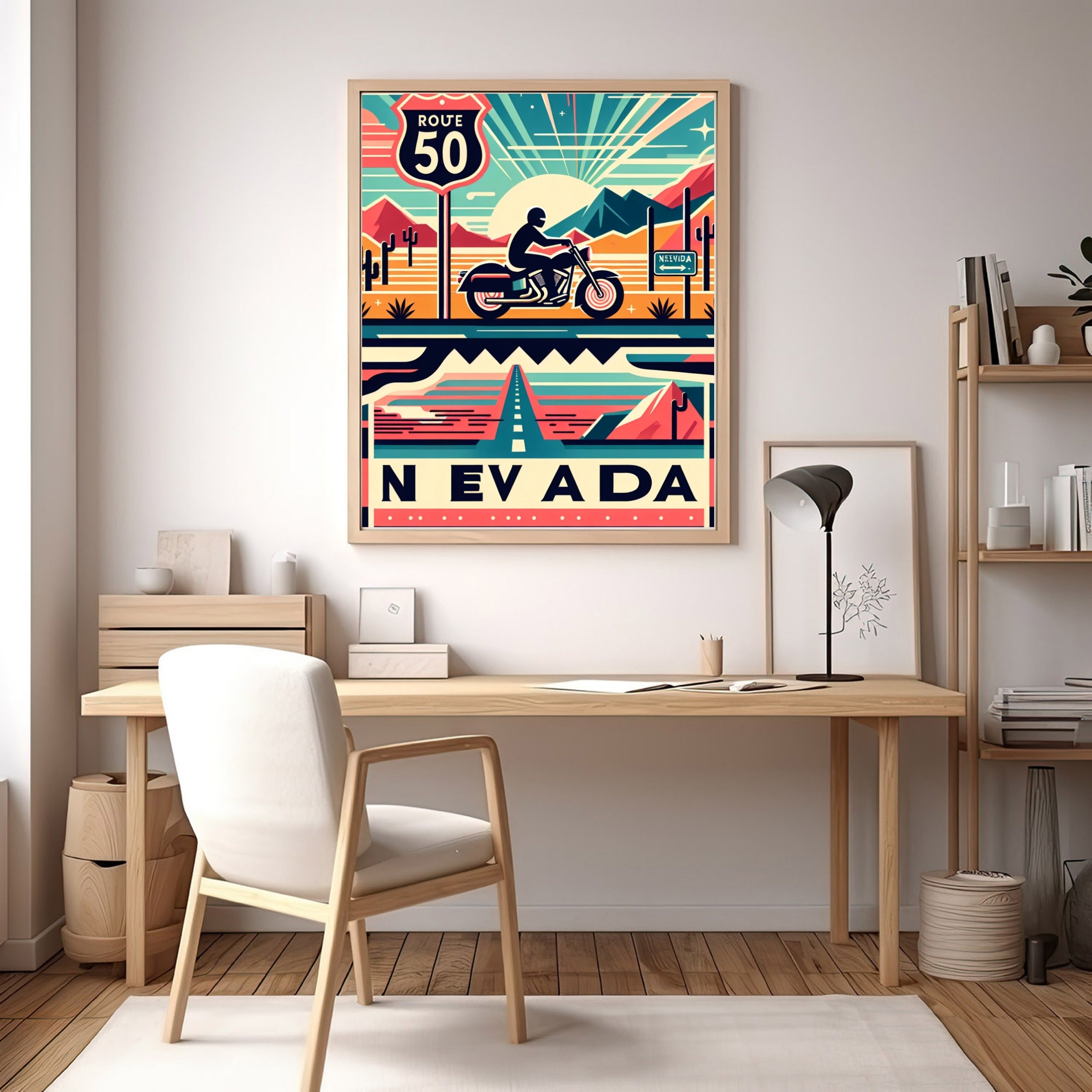 Nevada US Travel Print Nevada Wall Decor Las Vegas Nevada Poster US ...