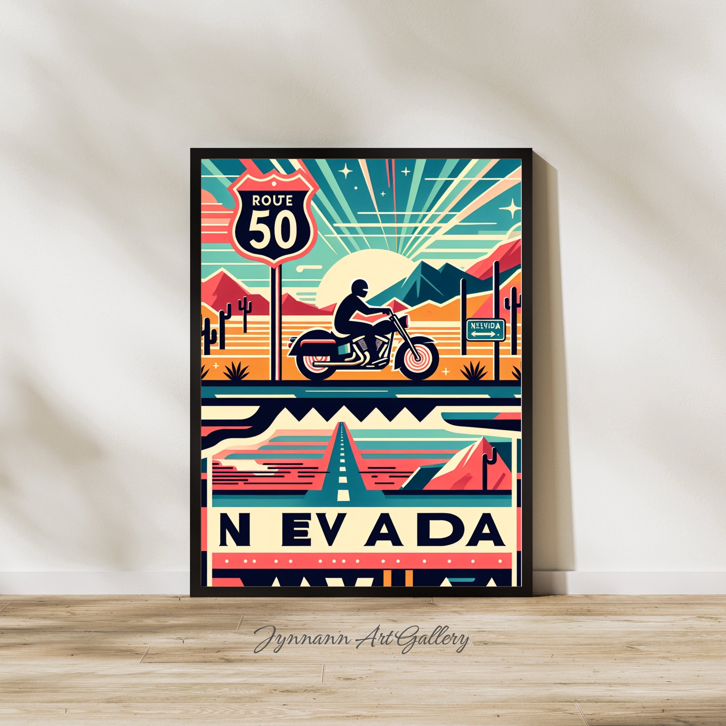 Nevada US Travel Print Nevada Wall Decor Las Vegas Nevada Poster US ...
