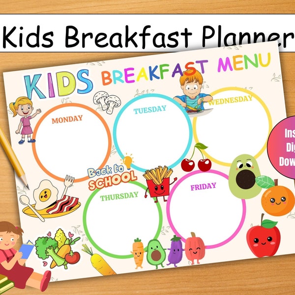 Breakfast Menu Printable - Etsy