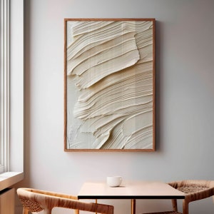 Japandi Wall Art Print, Neutral Minimalist Textured Paper Abstract Japanese Artwork, Wabi Sabi ...
