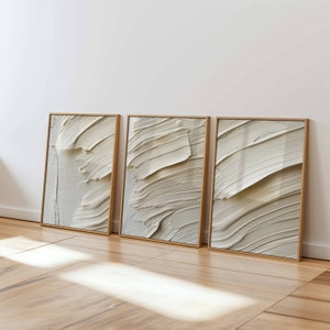 Japandi Wall Art Print, Neutral Minimalist Textured Paper Abstract Japanese Artwork, Wabi Sabi ...