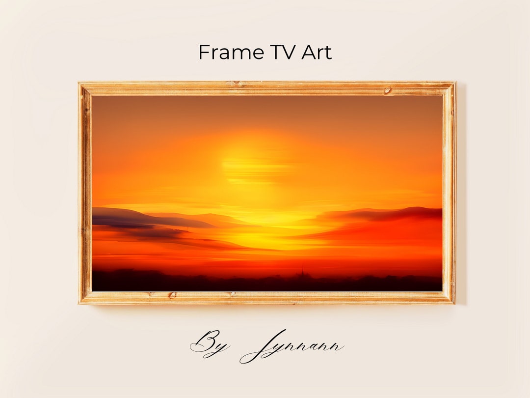 Frame TV Art Beach Sunset, Samsung Frame TV Art, Coastal Landscape ...