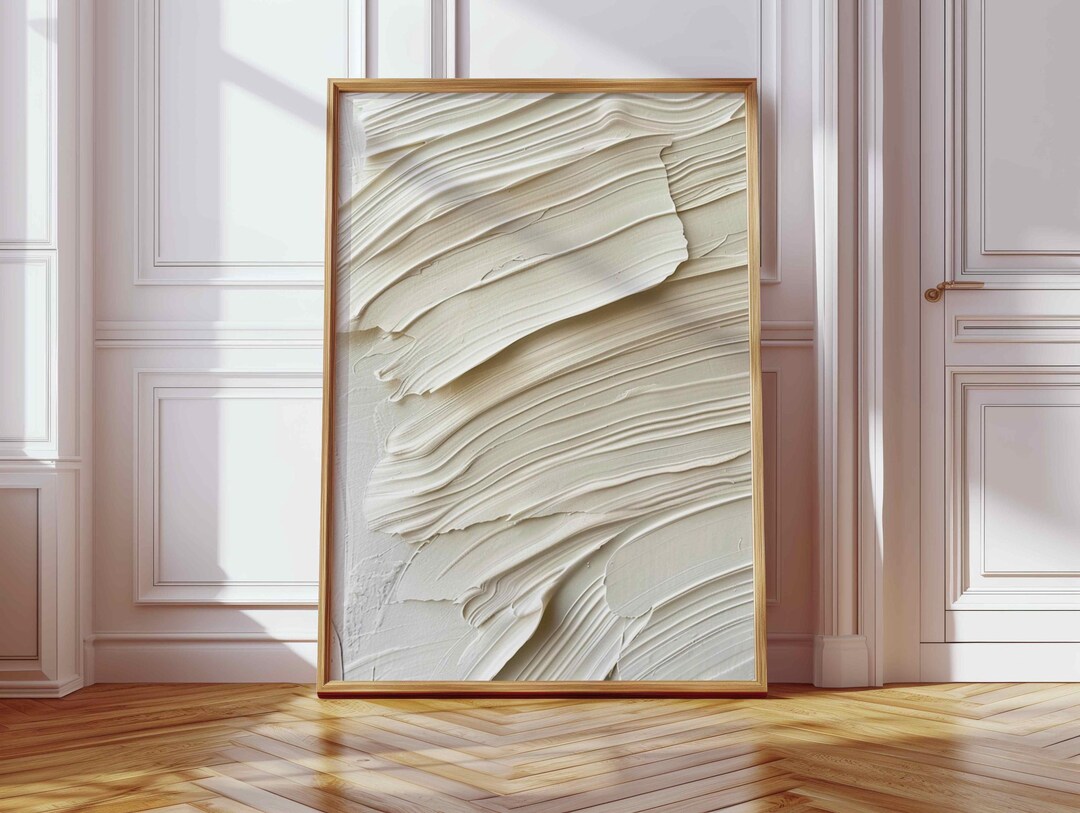 Japandi Wall Art Print, Neutral Minimalist Textured Paper Abstract Japanese Artwork, Wabi Sabi ...