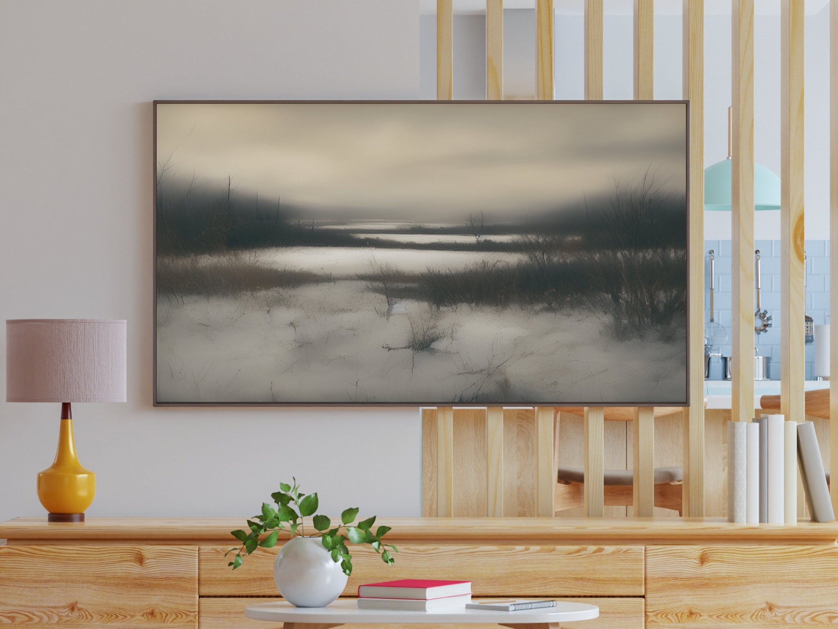 Neutral Grey Vintage Art, Digital Art for Samsung Frame TV, Instant ...