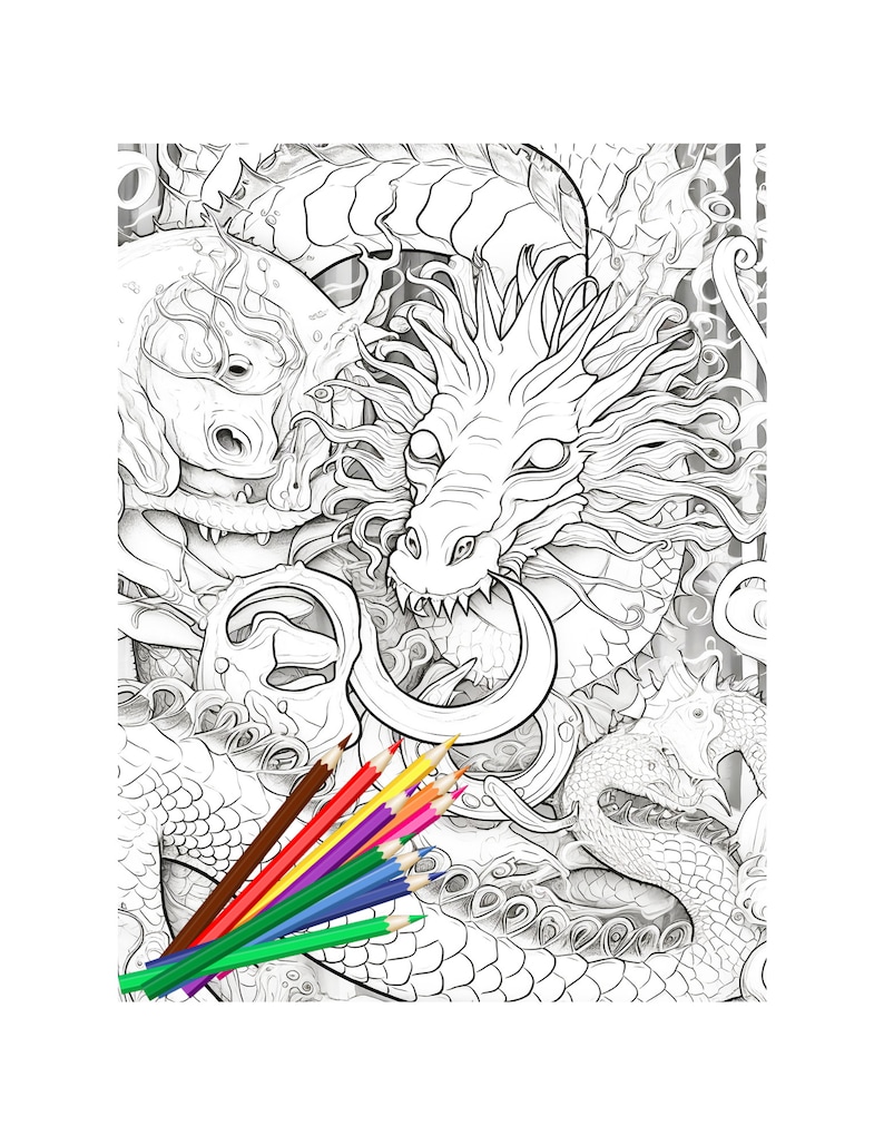 10 Pack of Cool Adult Coloring Pages Instant Download - Etsy