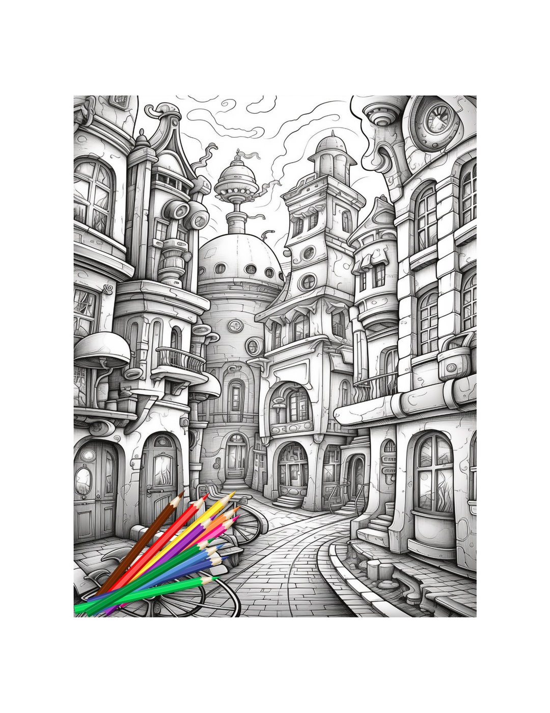 10 Pack of Intricate Adult Coloring Pages, Instant Download, Varied ...