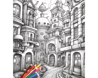 10 Pack of Cool Adult Coloring Pages, Instant Download - Etsy