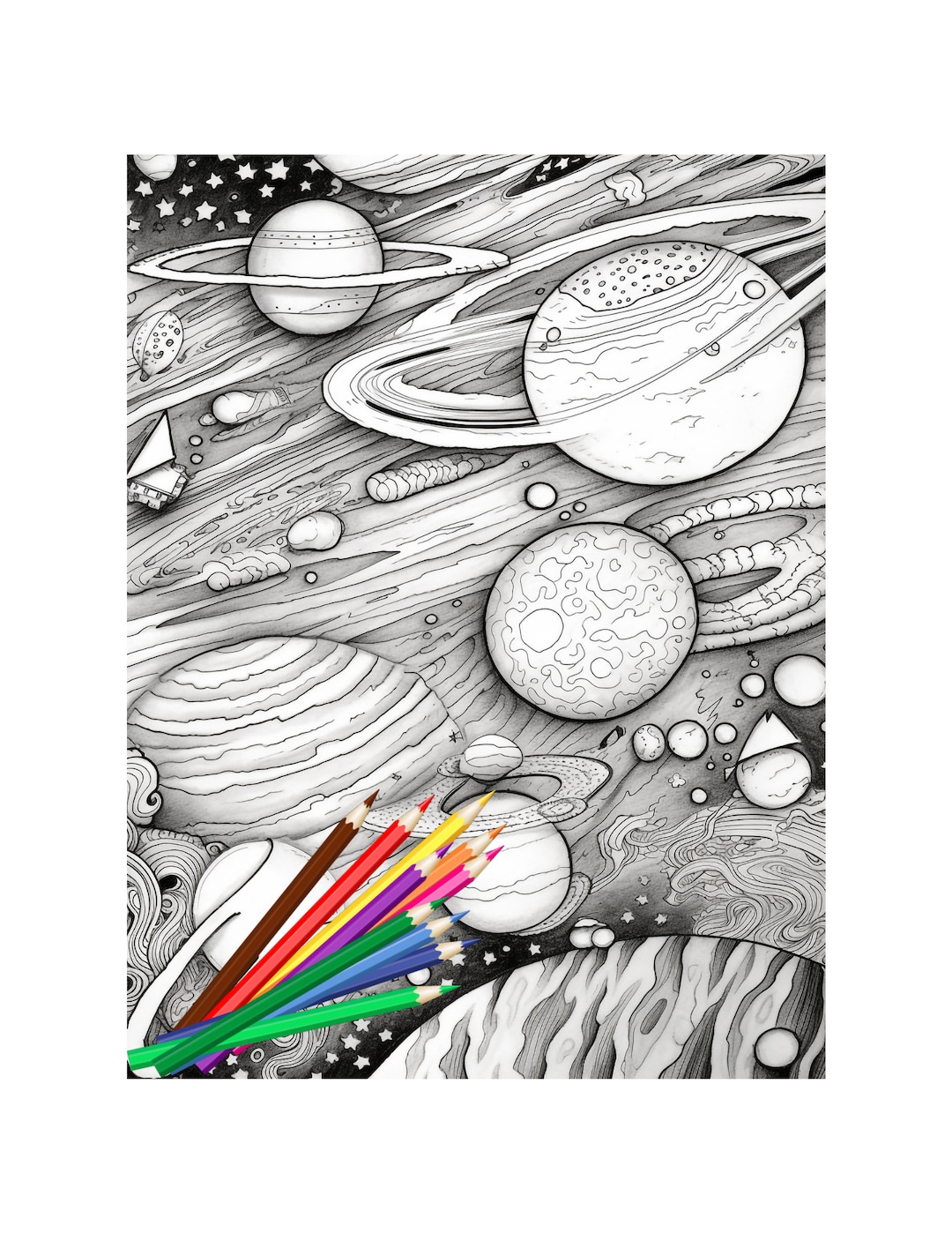 10 Pack of Cool Adult Coloring Pages, Instant Download - Etsy
