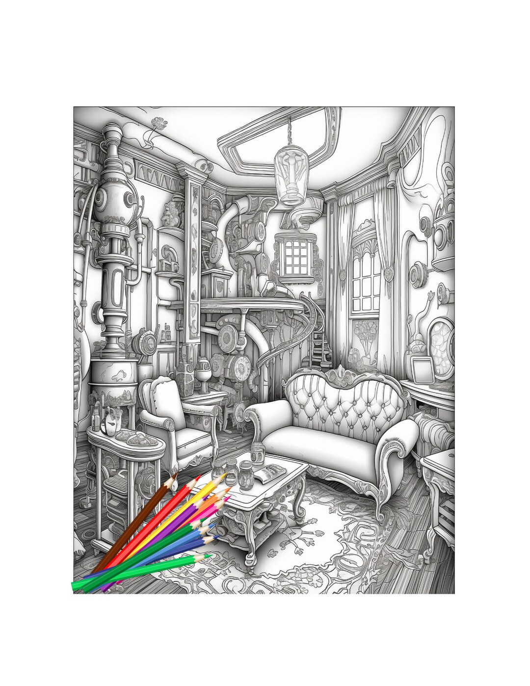 10 Pack of Varied Adult Coloring Pages, Instant Download - Etsy