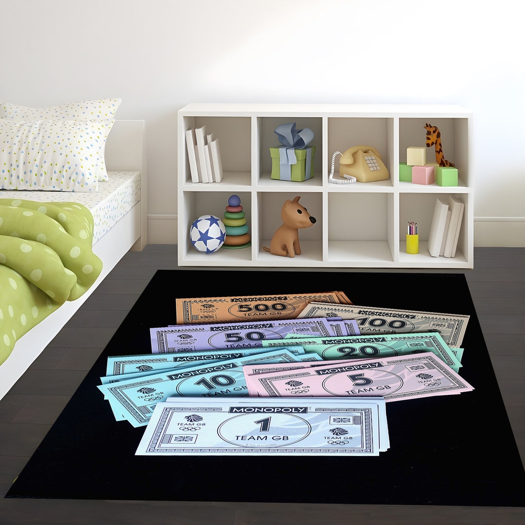Monopoly Money Rug, Game Rug, Board Game Rug, Gaming Rug, Game Cards ...