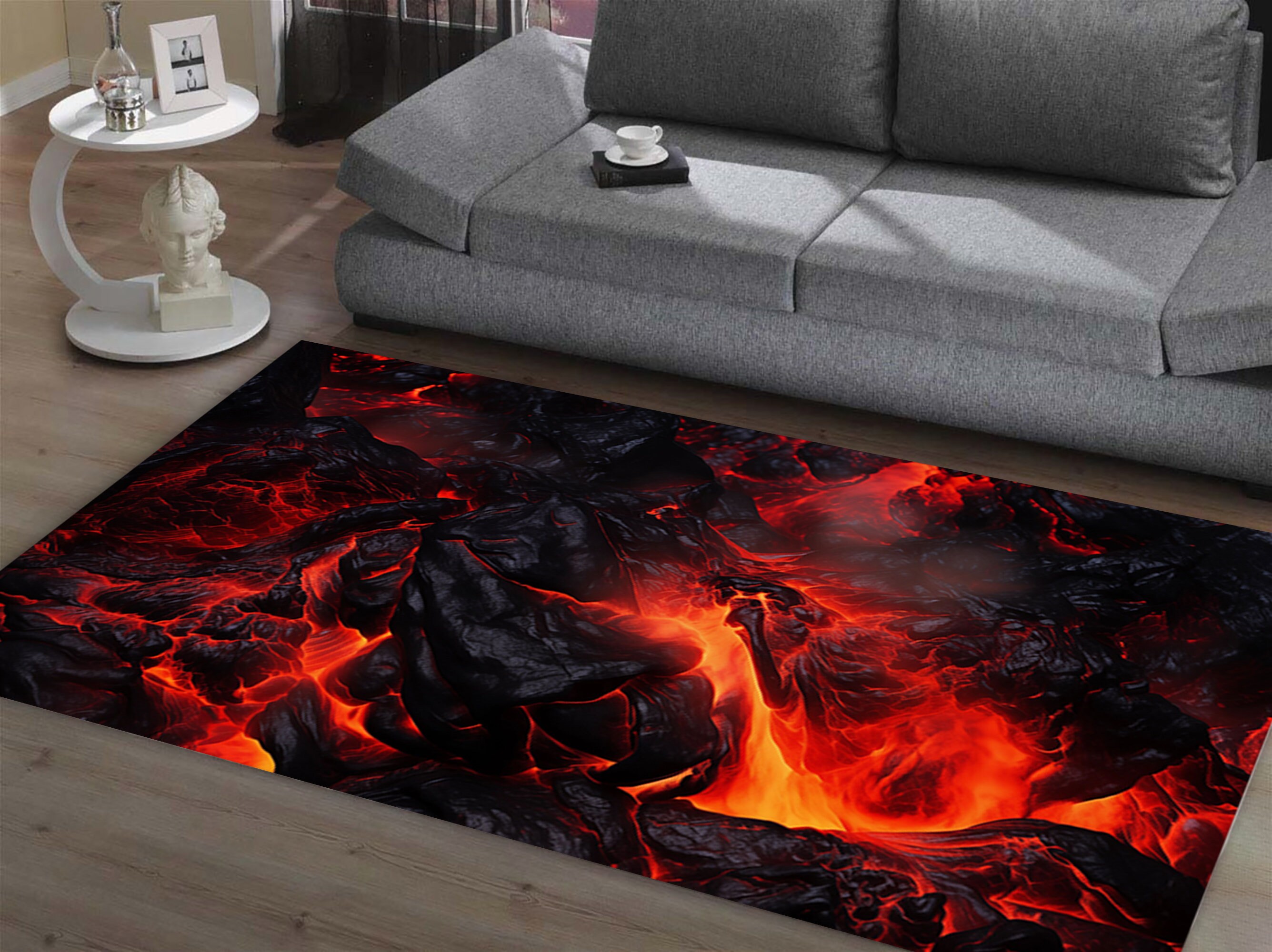 Lava Rug, Lava Pattern Rug, Lava Design Rug, Lava Look Area Rug, Lava ...