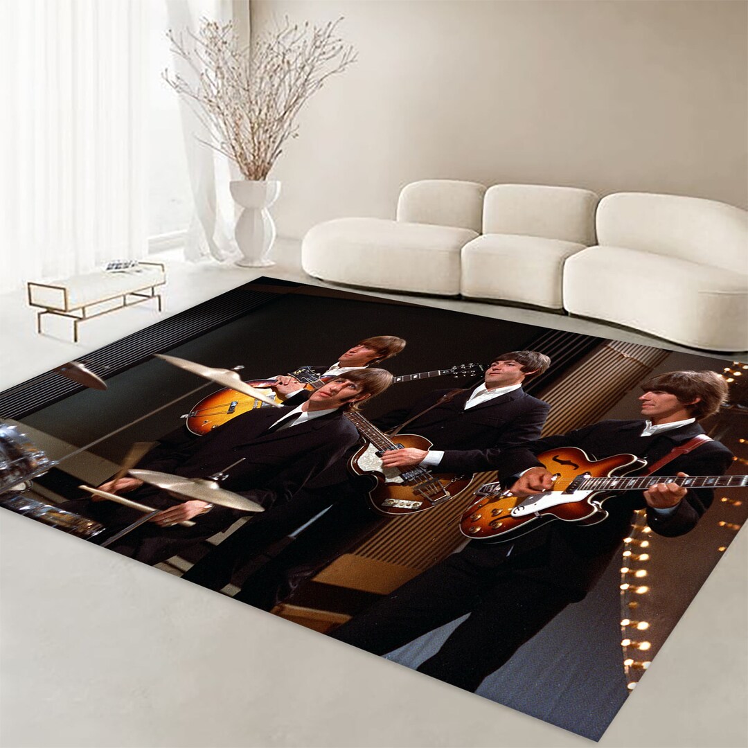 The Beatles Rug, the Beatles, the Beatles Members, Themed Rug, Modern ...