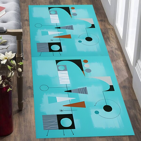 Mid Century Rug - Etsy