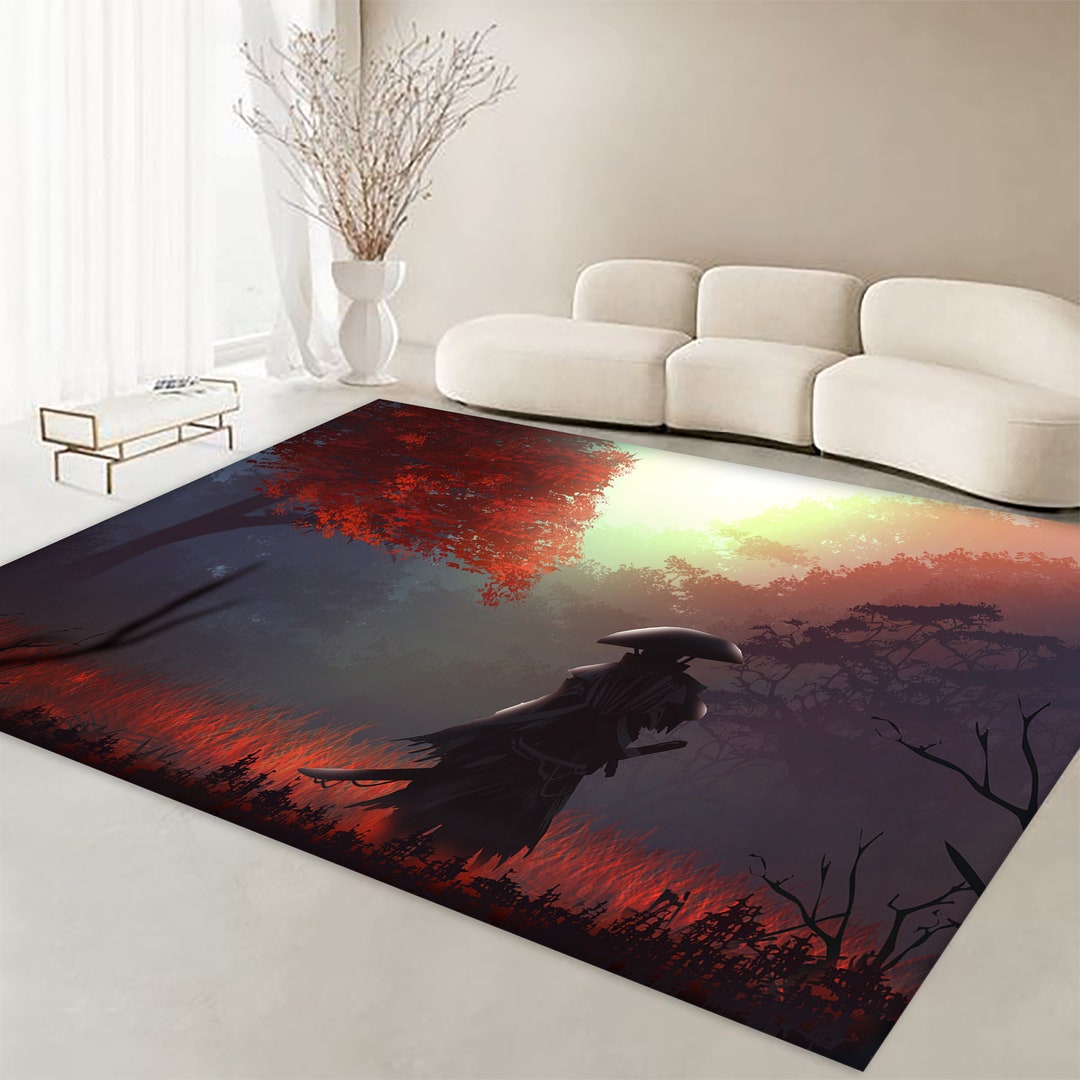 Samurai Rug, Ninja Rug, Warrior Rug, Japanese Rug, Game Rug, Gamer Rug ...