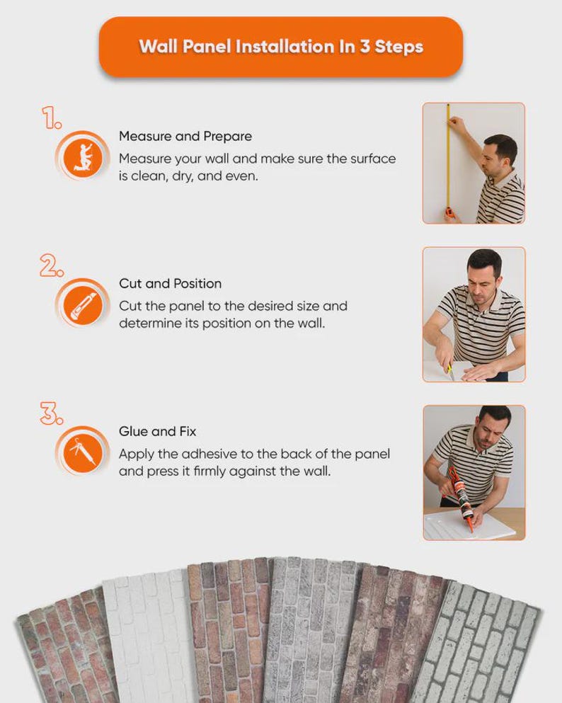 3D Brick Effect Wall Panels, Honey Coffee Stone Look Cladding - Etsy