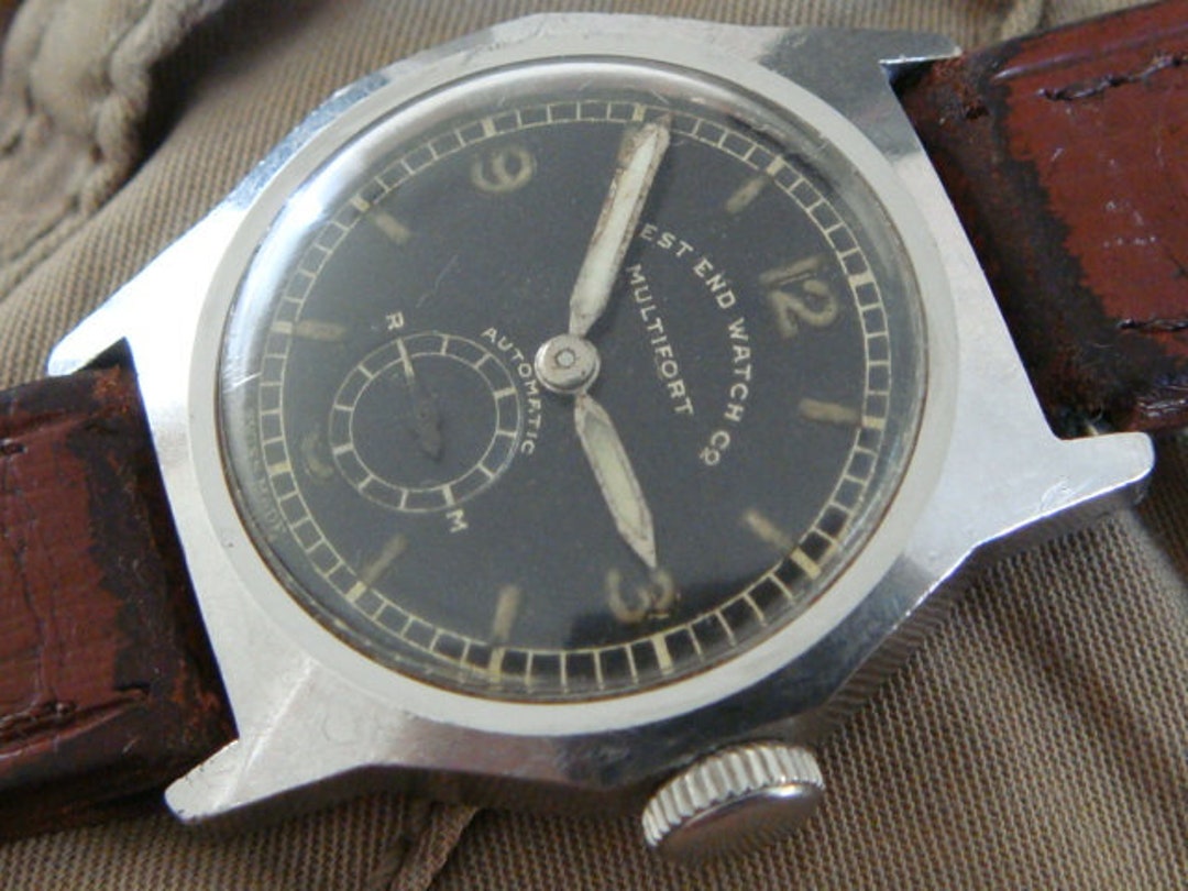 Mido Multifort Military Early WW2 Bumper Automatic Swiss Watch With ...