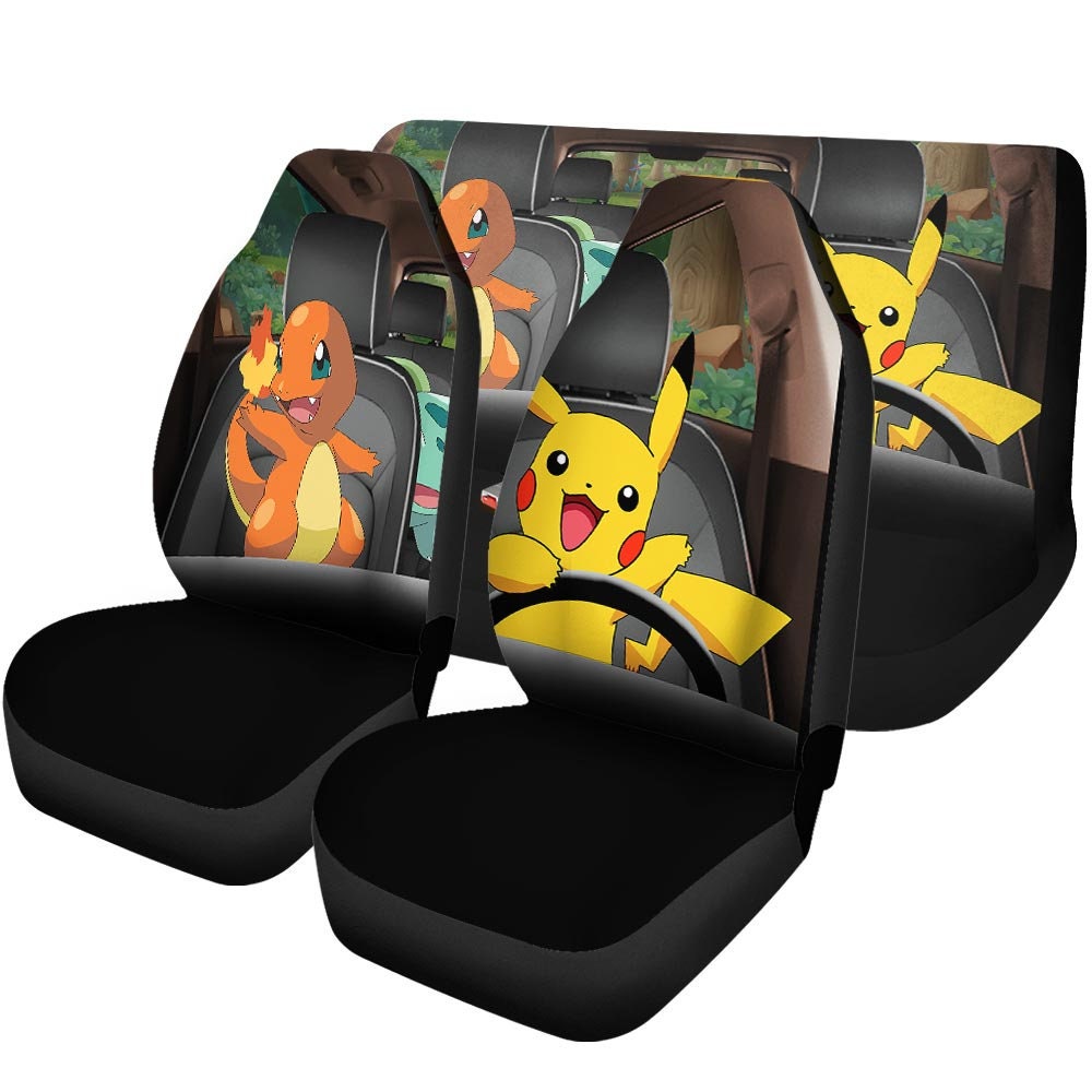 Pika Car Sun Shade, Charmander Bulbasaur Squirtle Car Sunshade, Pocket ...